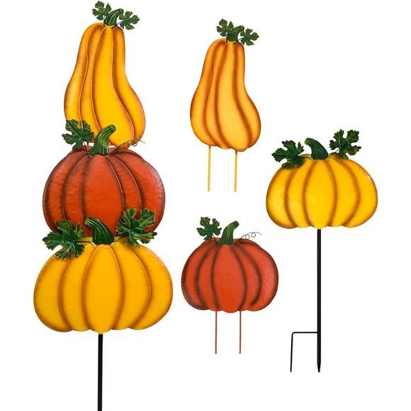 Accents | Thanksgiving Decorations Fall Pumpkins Yard Stake Rustic ...